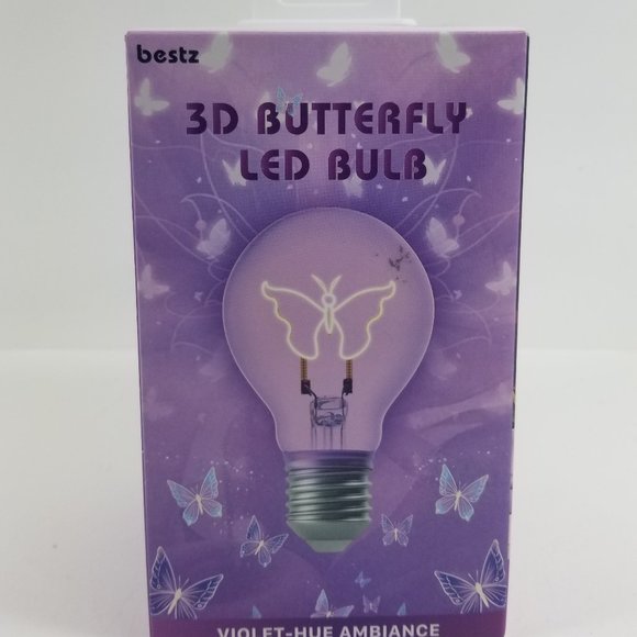 Accents | 3d Butterfly Bulb Has A Lavender Hue Light And Butterfly ...